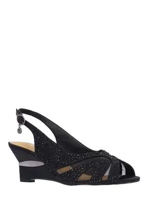 J. Reneé Lovela Slingback Wedge Sandal - Black