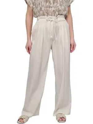 Dkny Rope Tie Wide Leg Pants Coconut