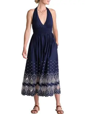 Vineyard Vines Sconset Halter Eyelet Dress - Nautical Navy