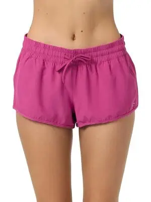 O'Neill Balboa Saltwater Essentials Cover-Up Shorts Fuchsia