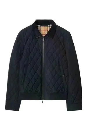 Burberry Quilted Bomber Jacket - Blue