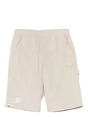 AAPE BY *A BATHING APE® Logo-patch Shorts - Neutrals