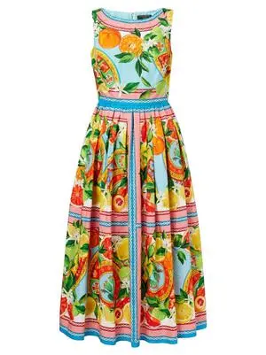 Dolce & Gabbana Taormina Printed Midi Dress - Multicoloured