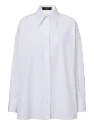 Dolce & Gabbana Oversized Cotton-blend Shirt - White