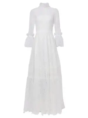 Costarellos Lace Gown - White