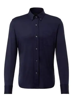 TOM FORD Silk And Cotton Shirt - Blue