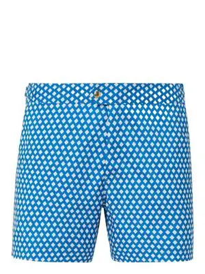 TOM FORD Checked Swim Trunks - Blue
