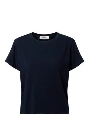 AGOLDE Adine Shrunken Cotton Jersey T-shirt - Black