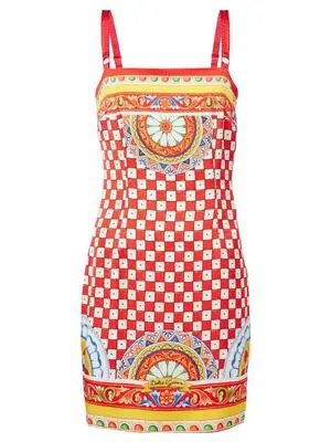 Dolce & Gabbana Taormina Printed Silk-blend Minidress - Multicoloured