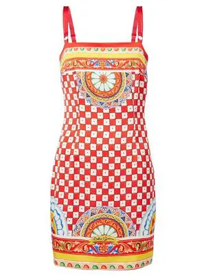 Dolce & Gabbana Taormina Printed Silk-blend Minidress - Multicoloured