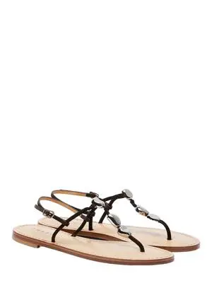 AMANU Nairobi Suede Sandals - Brown