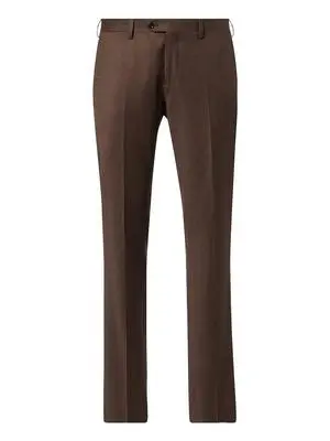 LARDINI Wool And Cashmere Tailored Suit Pants - Brown