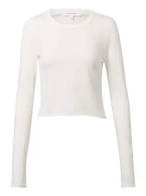 SLVRLAKE Cropped Cotton Jersey T-shirt - White