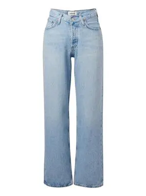 AGOLDE V-waist High-rise Wide-leg Jeans - Blue