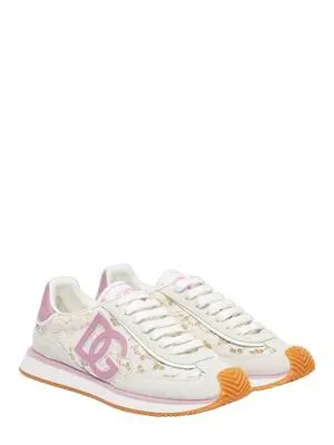 Dolce & Gabbana Leather-trimmed Sneakers - White