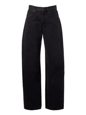 SLVRLAKE Tess Long High-rise Barrel-leg Jeans - Black