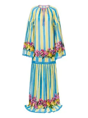 Dolce & Gabbana Striped Cotton Kaftan - Multicoloured