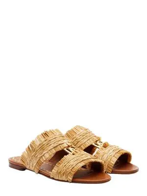 Dolce & Gabbana Dg Braided Raffia-effect Sandals - Beige