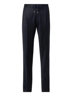 LARDINI Wool And Cashmere Straight Pants - Blue