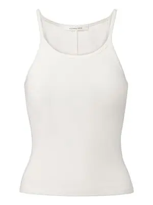 SLVRLAKE Ribbed-knit Cotton Jersey Tank Top - White