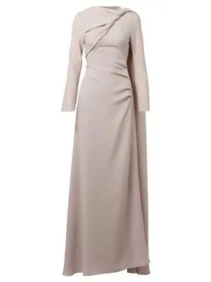 MARMAR HALIM Draped Silk Gown - Beige