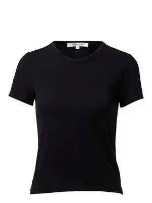 SLVRLAKE Cropped Cotton Jersey T-shirt - Black