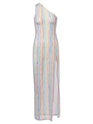 Missoni Zigzag Sheer One-shoulder Maxi Dress - Multicoloured