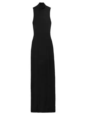 Eterne Harlow Stretch-modal Jersey Turtleneck Maxi Dress - Black
