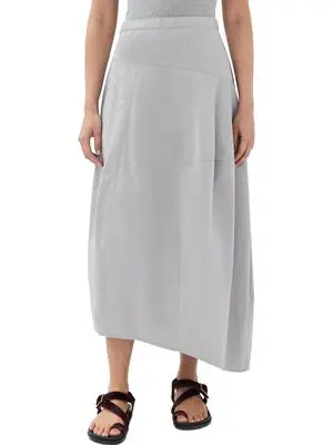 Tibi Garment Dyed Asymmetrical Balloon Skirt - Grey