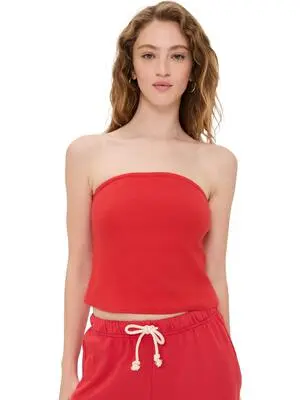 PERFECTWHITETEE Talula Blondie Tube Top - Poppy Red