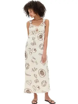 BAILEY ROSE Printed Midi Dress - Cream