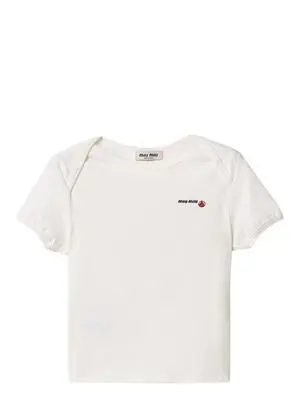 Miu Miu Envelope Short-sleeve T-shirt - Bianco