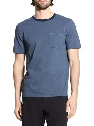 Theory Bird's Eye Ringer T-shirt Baltic Multi