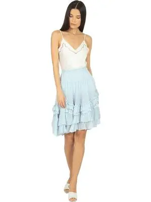 SECRET PON-PON Nilou Mini Skirt - Cloud Blue