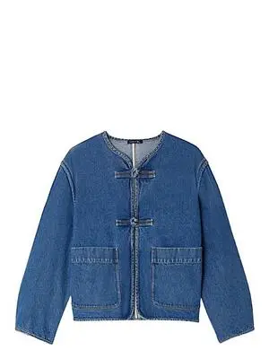 Soeur Agatha Boxy-fit Denim Jacket - Bleu