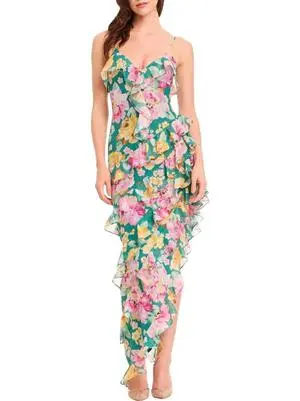 Dress The Population - Josefina Metallic Floral Gown