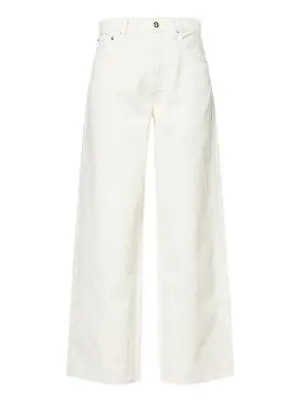 ANINE BING Manon Wide-leg Mid-rise Jeans - Ecru