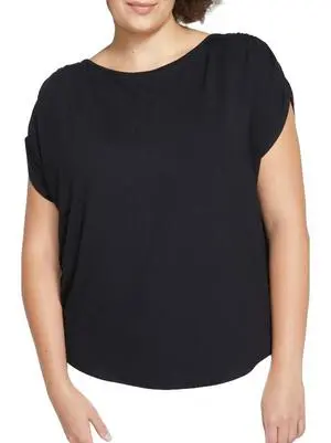 Universal Standard Helena Divine Jersey Top Black