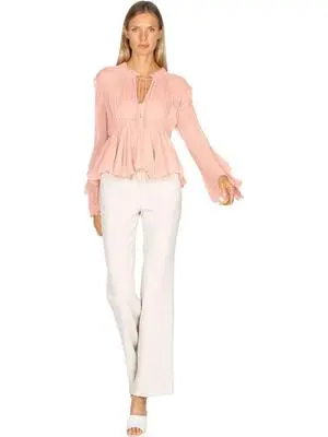 SECRET PON-PON Emeline Blouse - Peach