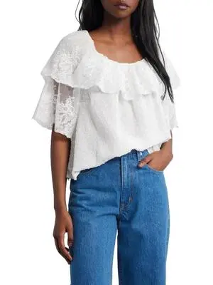 LIPSY Lace Off-the-shoulder Top - White