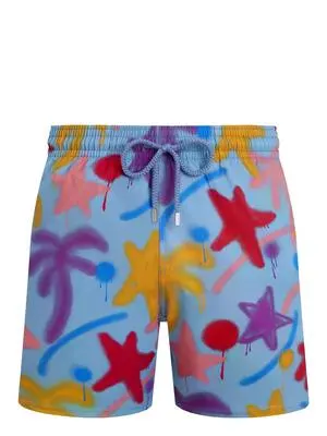 Vilebrequin Palm Angels Spray Paint Swim Shorts - Blue