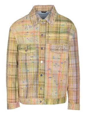 Fendi Patchwork Denim Jacket - Yellow