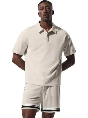 Alo Yoga Short Sleeve Polo Top - Bone