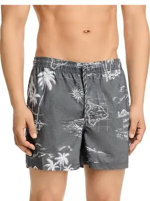 Rails La Brea Paradise 5" Swim Shorts - Paradise Washed Black