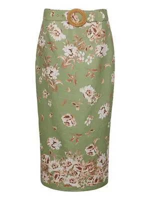 Cara Cara Pencil Midi Skirt Farfella Sage