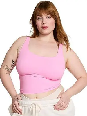 Pink Seamless Strappy Tank Top - Pink