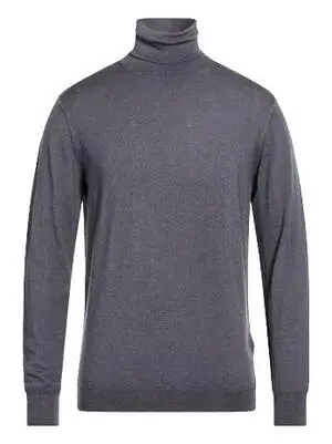 LIU •JO MAN Turtleneck Virgin Wool Sweater Grey