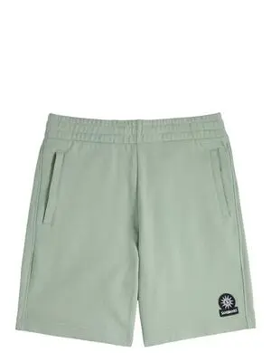 SANDBANKS Badge Logo Cotton Shorts - Sage