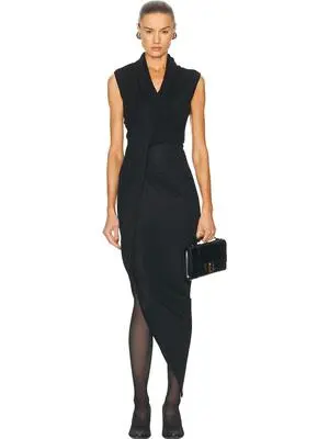 Balenciaga Draped Dress - Black