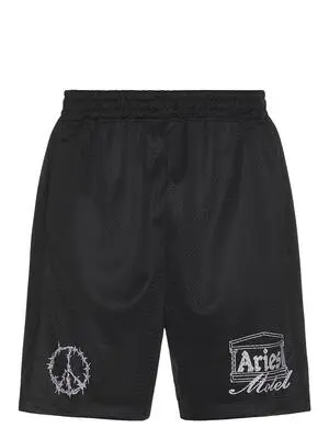 Aries Ramscape Airtex Shorts - Black